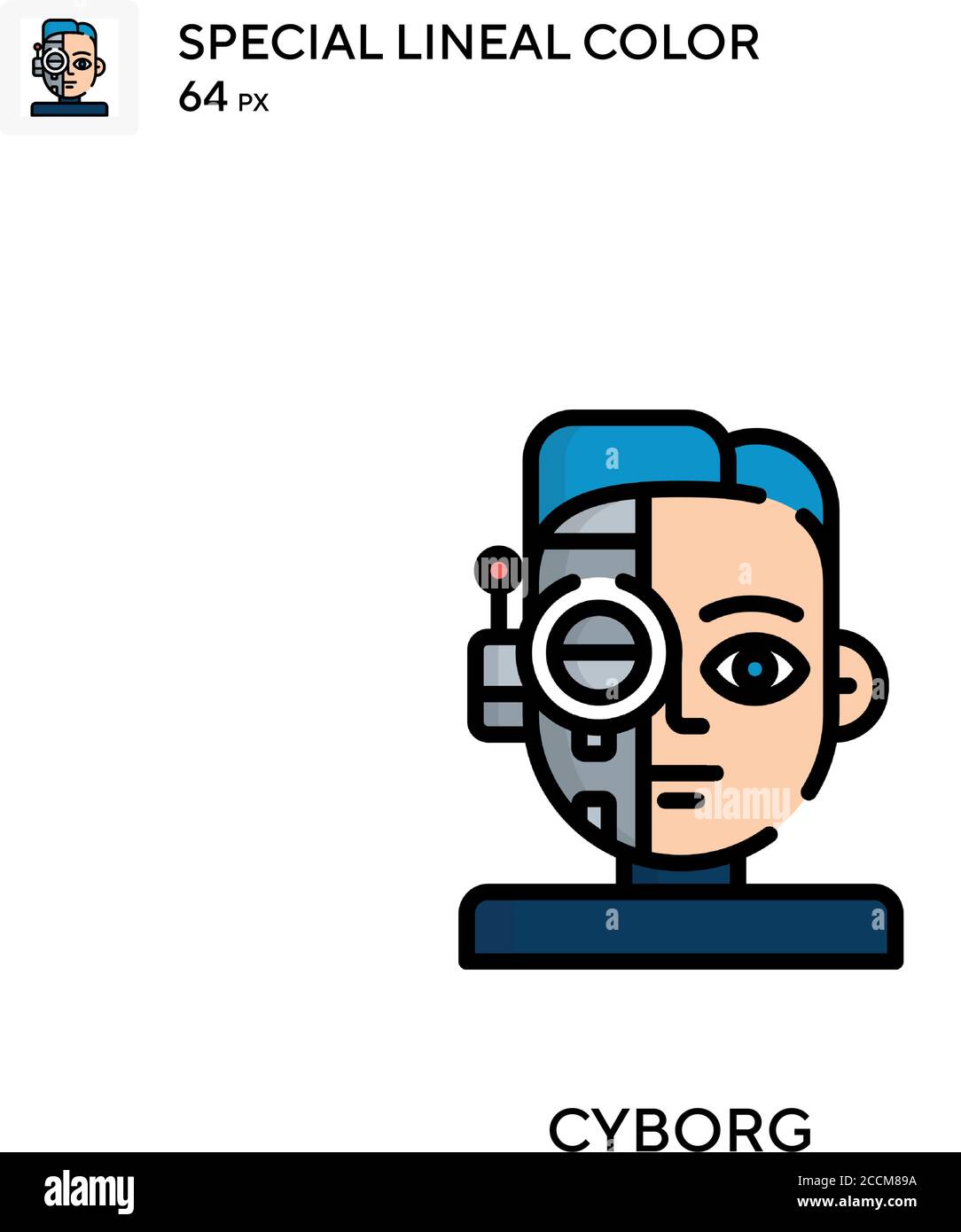 Cyborg Special lineal color icon. Illustration symbol design template ...