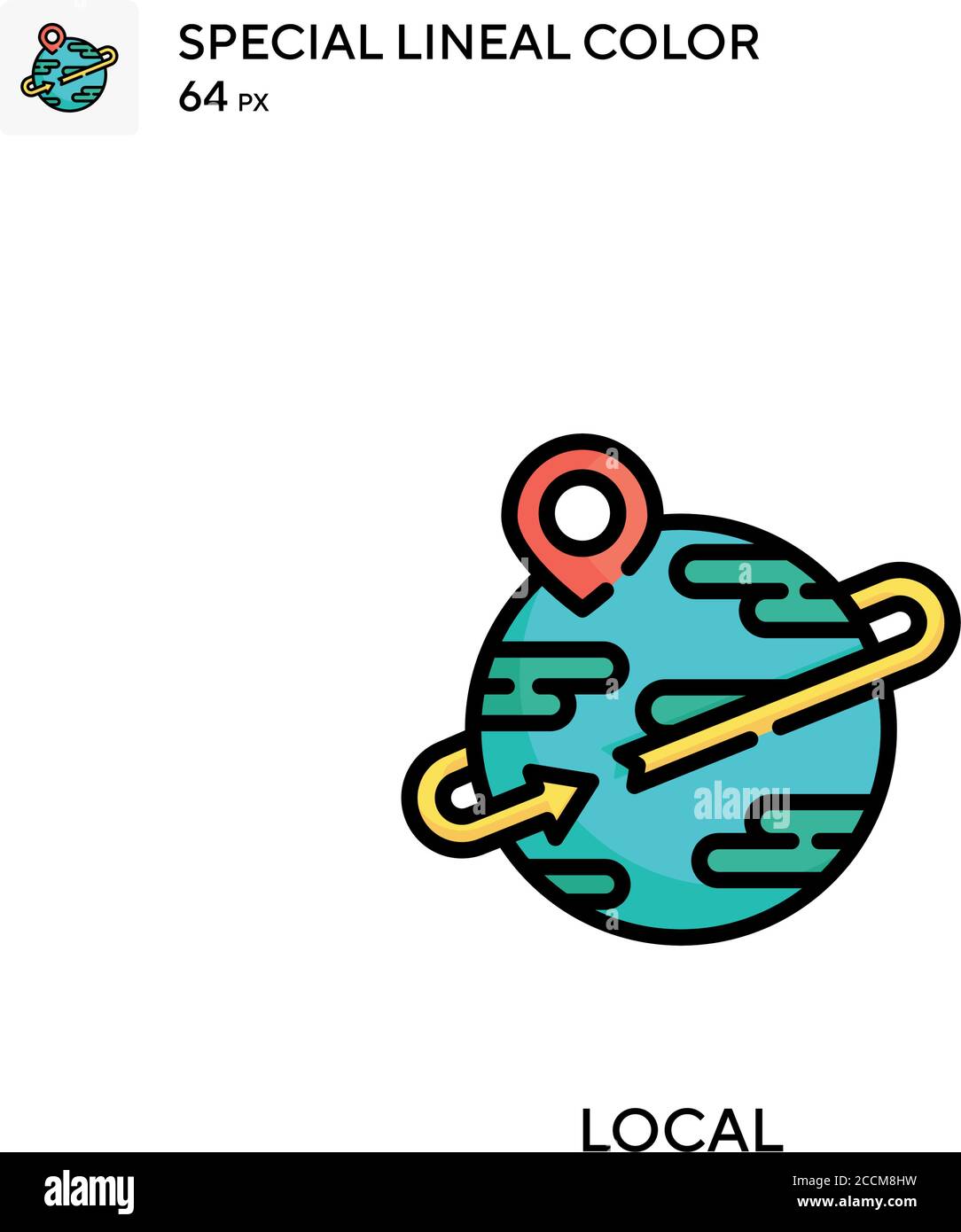 Local Special lineal color icon. Illustration symbol design template ...