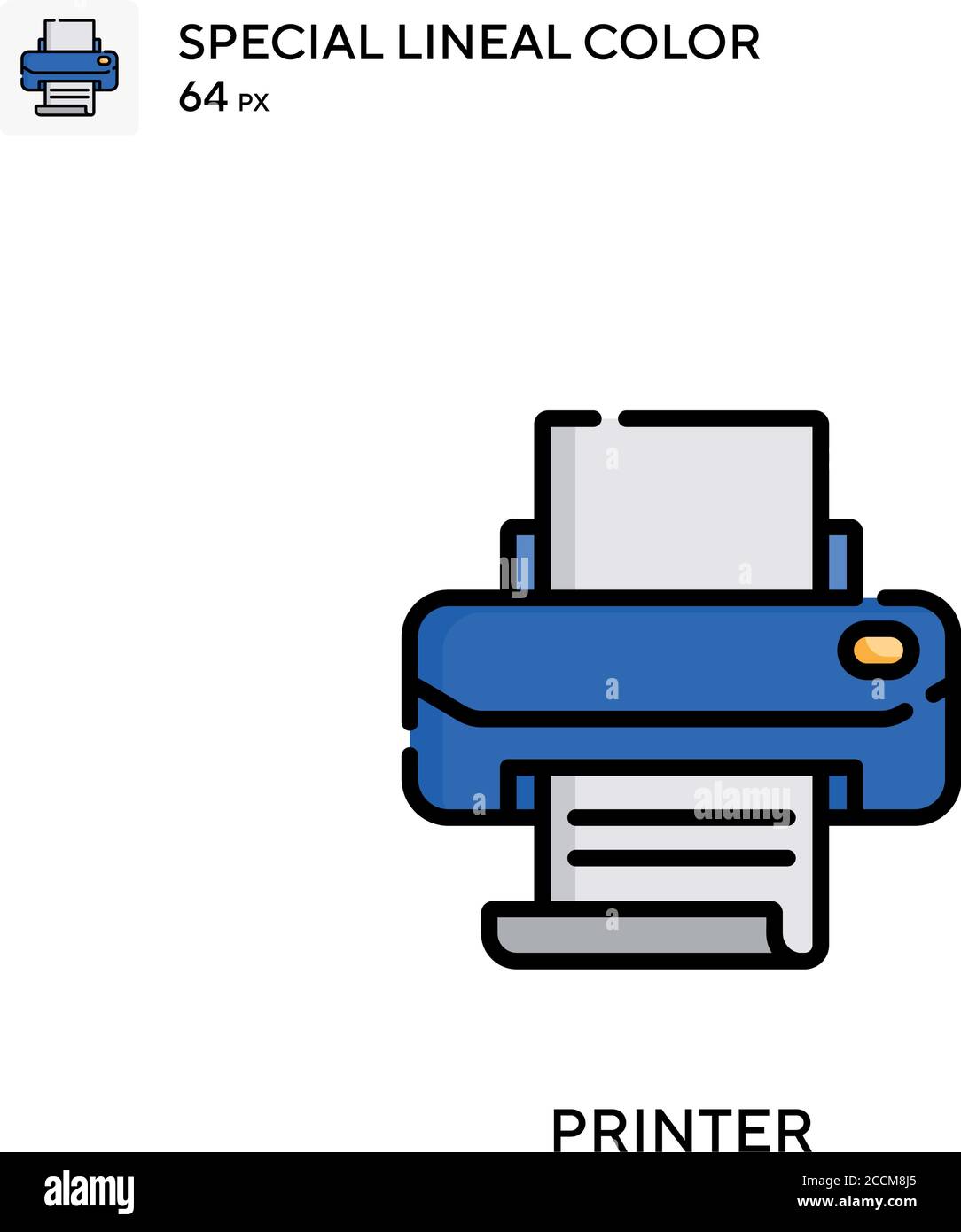 Printer Special lineal color icon. Illustration symbol design template ...