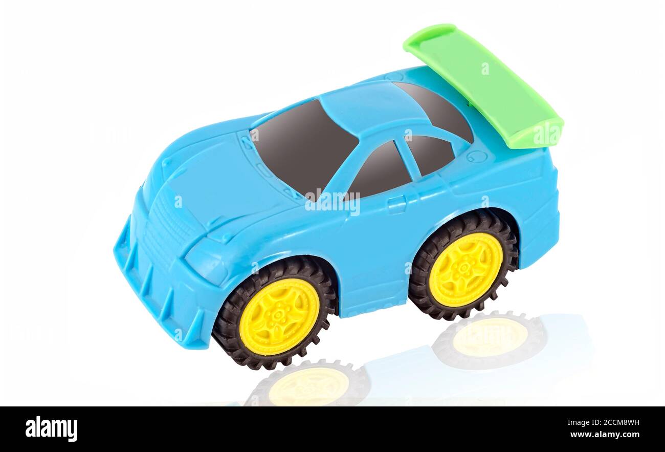 Color toy car. Isolated on white background Stock Photo - Alamy
