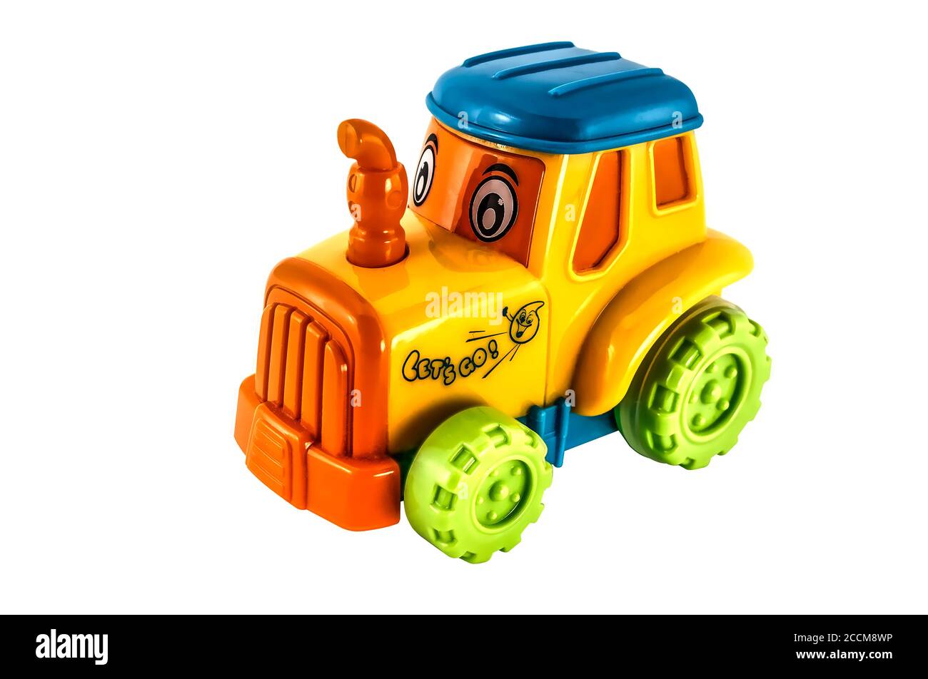 Color toy car. Isolated on white background Stock Photo - Alamy