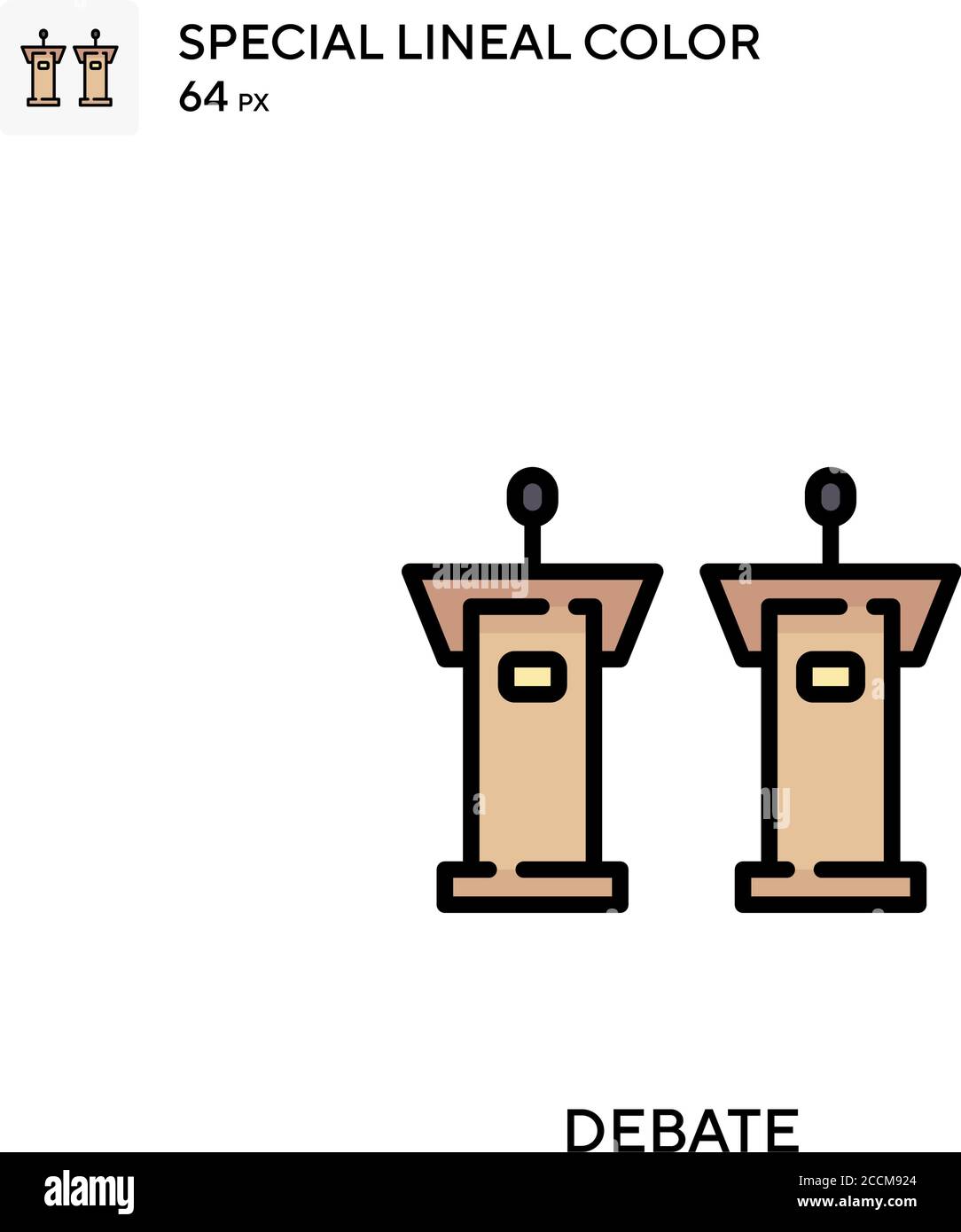 Debate Special lineal color icon. Illustration symbol design template ...