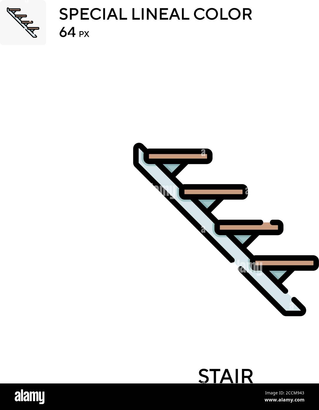Stair Special lineal color icon. Illustration symbol design template ...