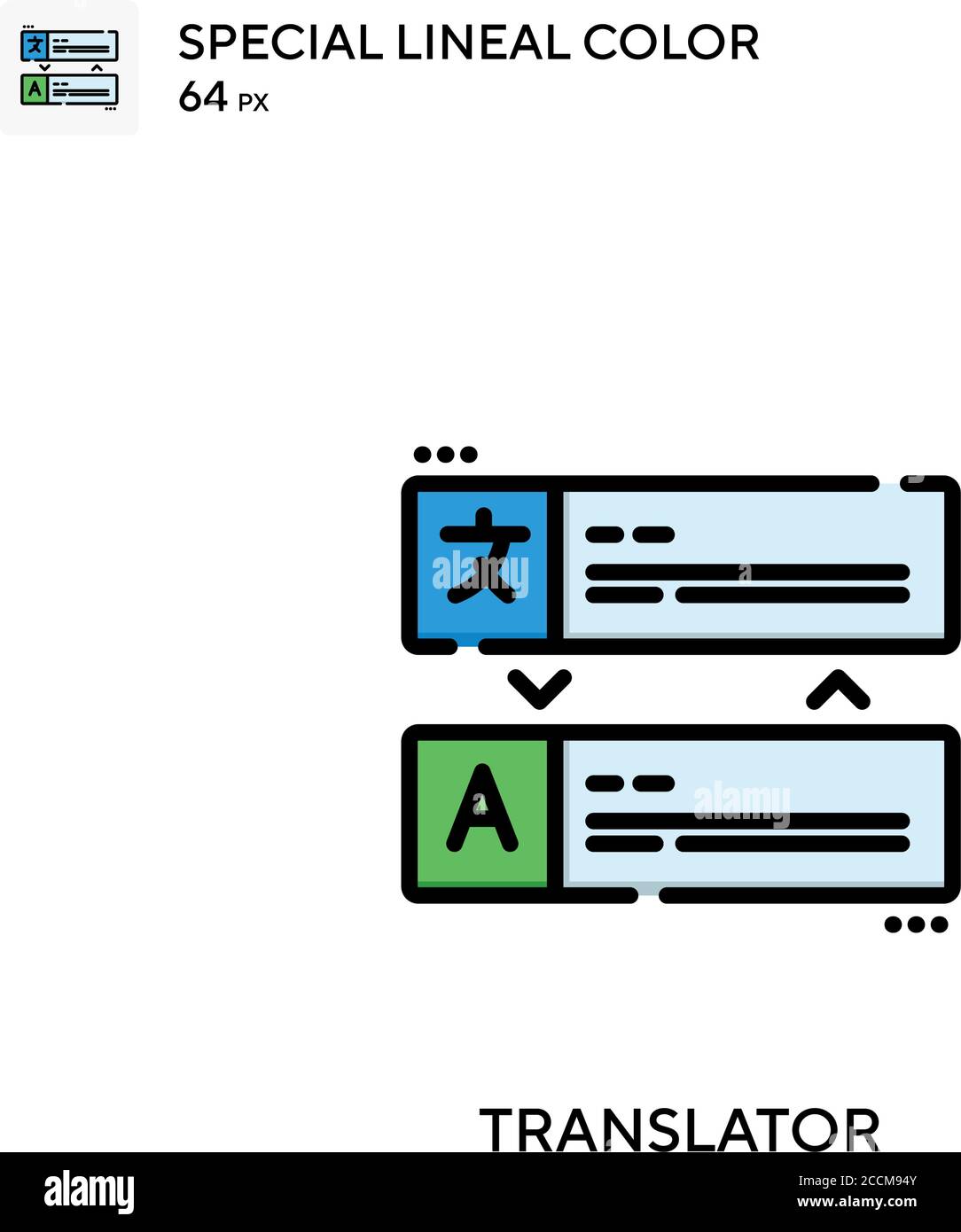 Translator Special lineal color icon. Illustration symbol design ...