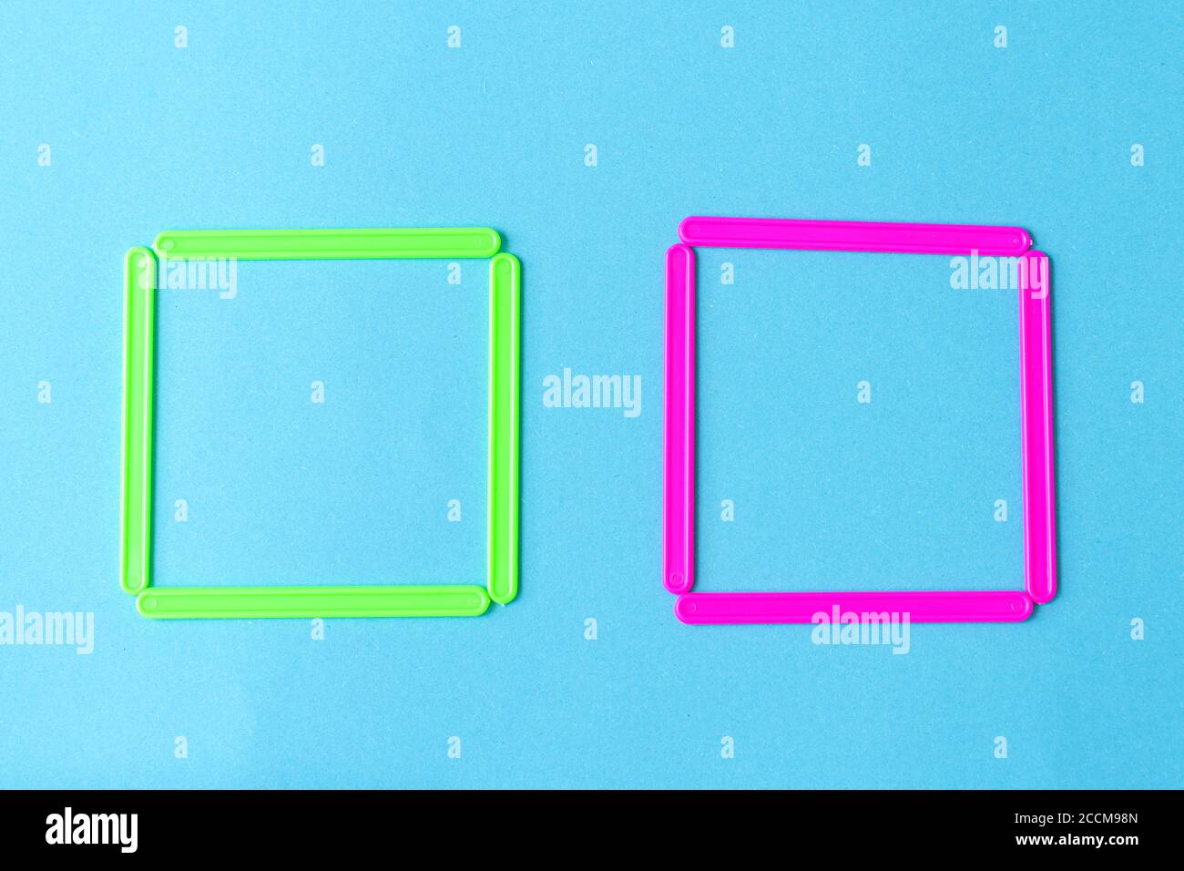 two squares of counting plastic sticks designed for teaching counting ...