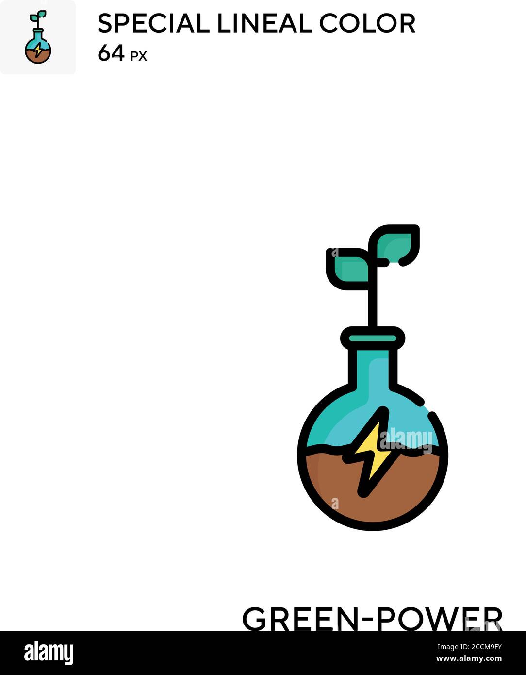 Green-power Special lineal color icon. Illustration symbol design ...