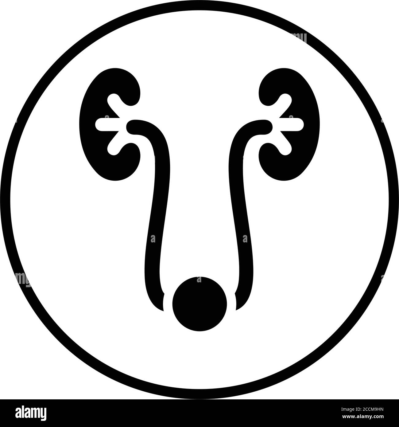 Kidney icon in black Cut Out Stock Images & Pictures - Alamy