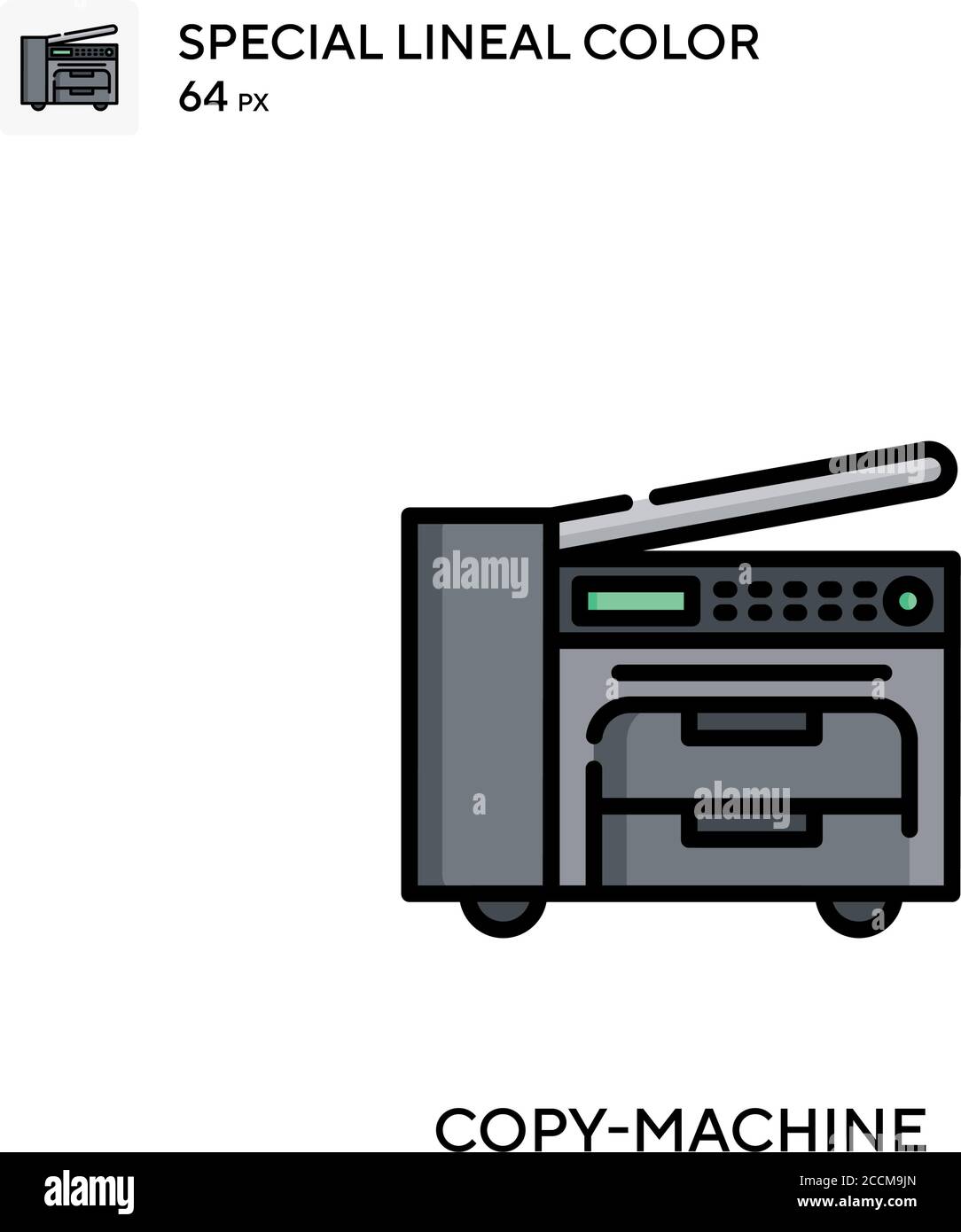 Copy-machine Special lineal color icon. Illustration symbol design ...