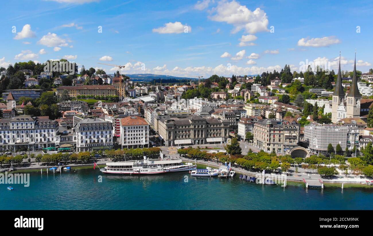 The lakefront of Lake Lucerne in Switzerland Stock Photo - Alamy