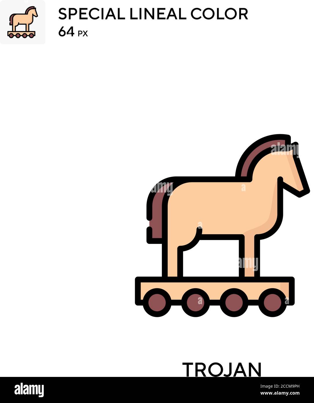 Trojan Special lineal color icon. Illustration symbol design template ...