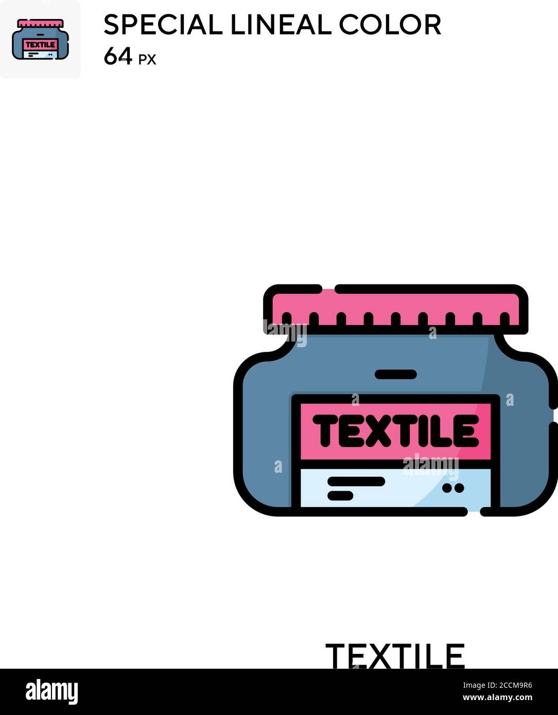 Textile Special lineal color icon. Illustration symbol design template ...