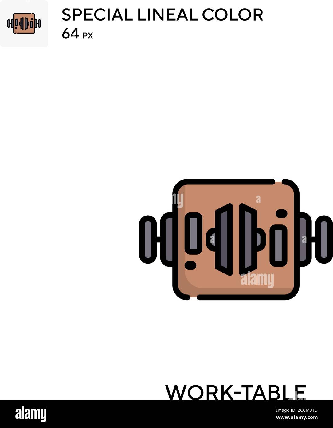 Work-table Special lineal color icon. Illustration symbol design ...