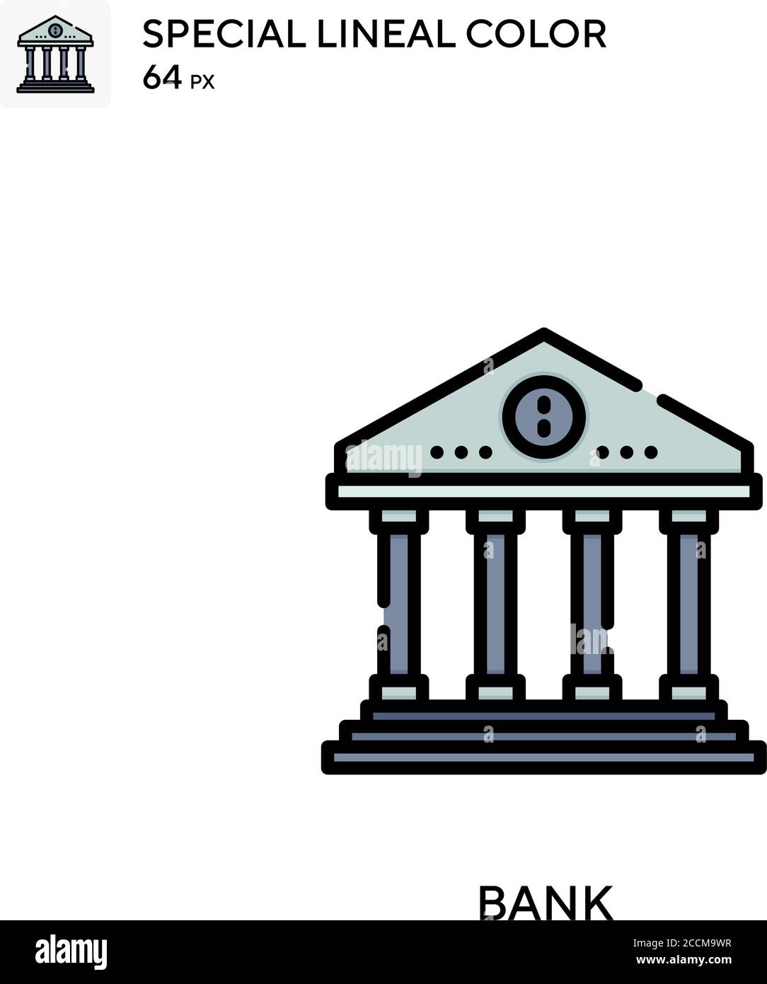 Bank Special lineal color icon. Illustration symbol design template for ...