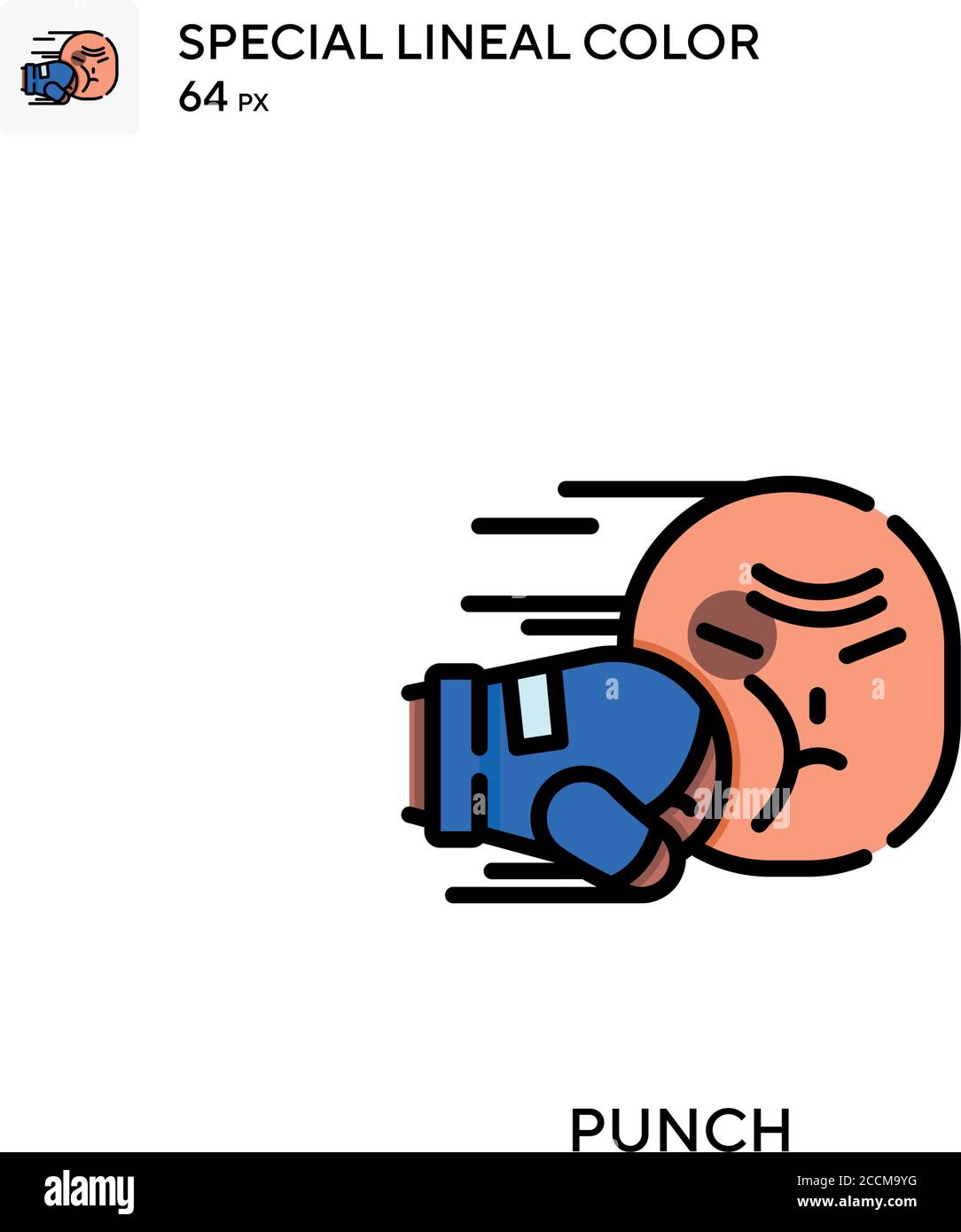 Punch Special lineal color icon. Illustration symbol design template ...