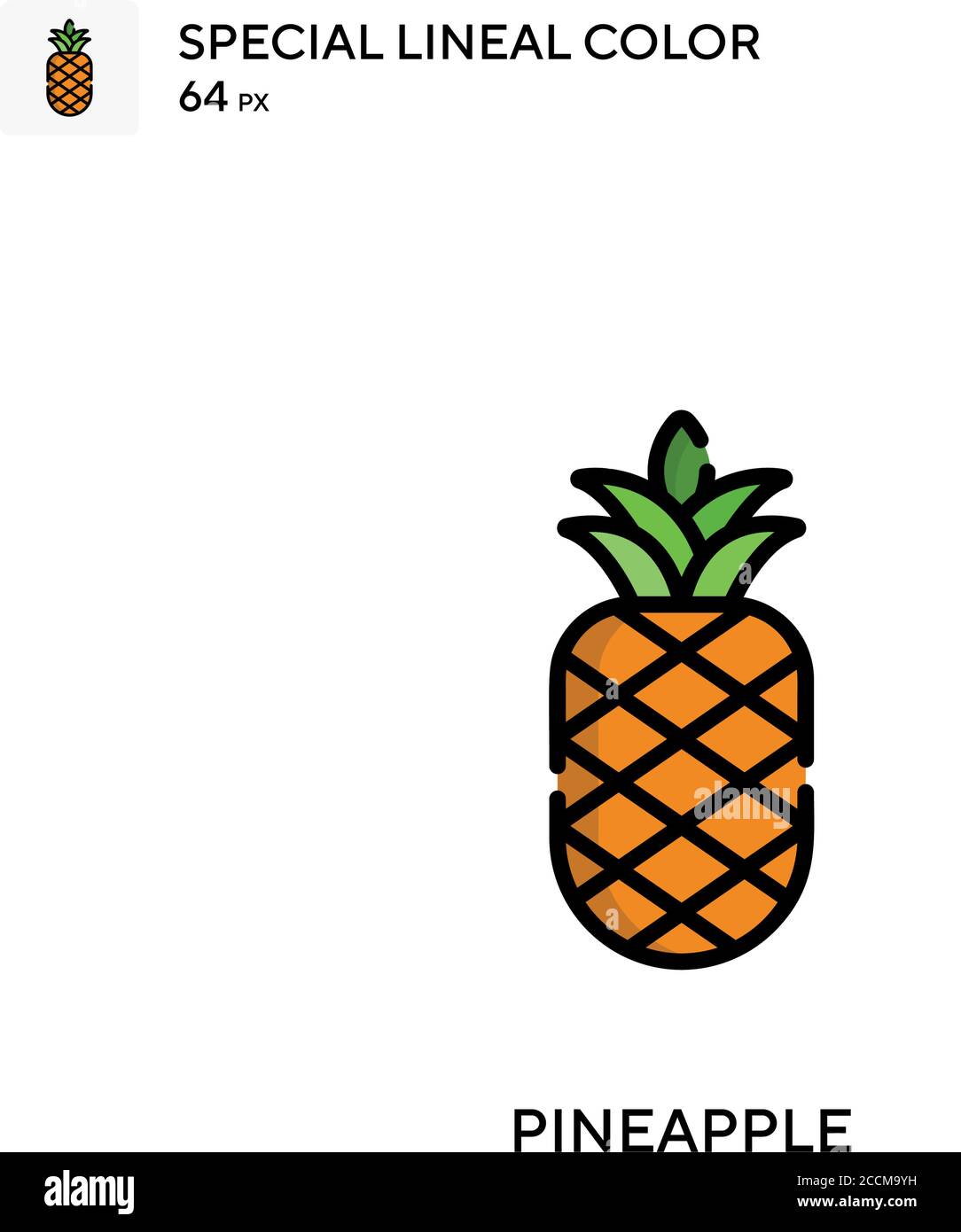 Pineapple Special lineal color icon. Illustration symbol design ...