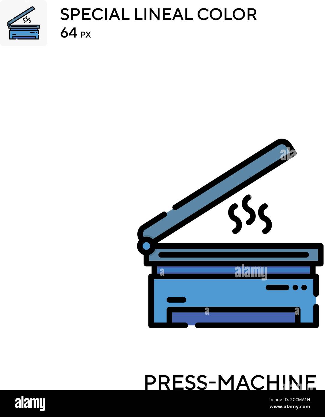 Press-machine Special lineal color icon. Illustration symbol design ...