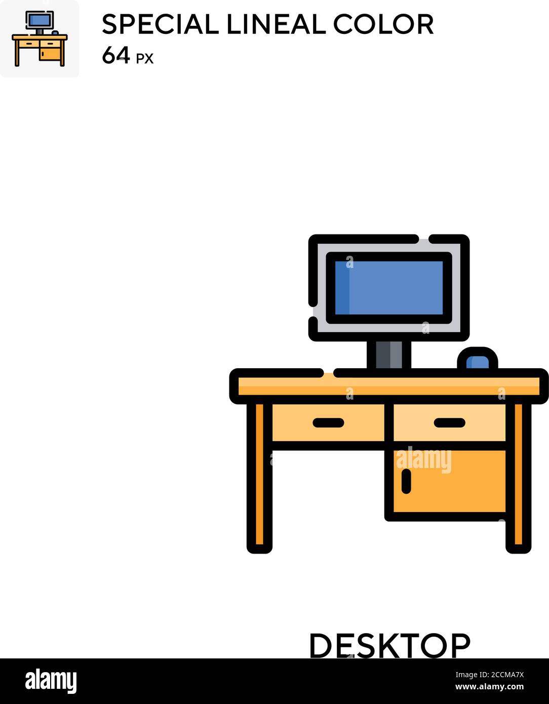 Desktop Special lineal color icon. Illustration symbol design template ...