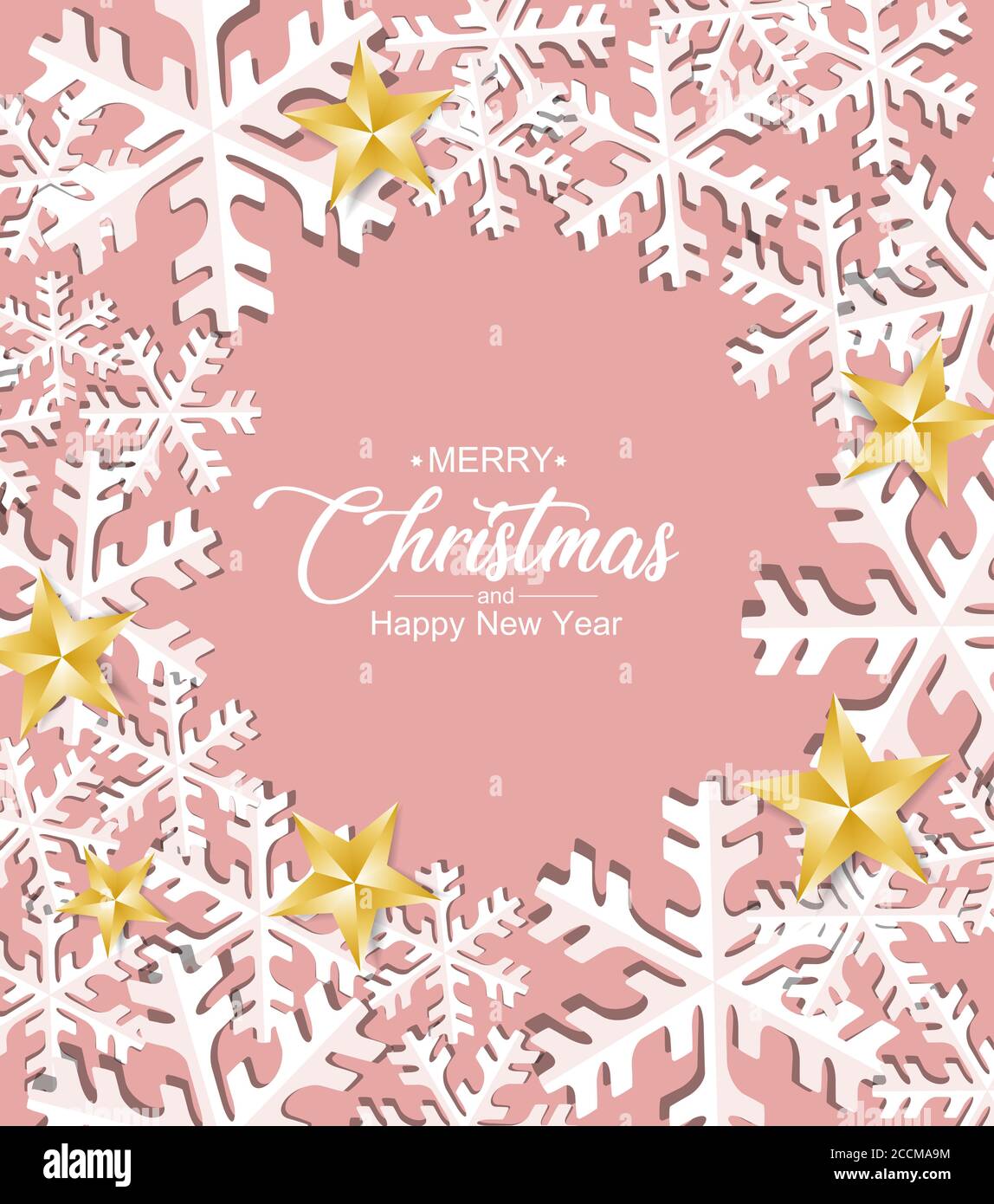 Border christmas snowflakes flat Stock Vector Images - Alamy