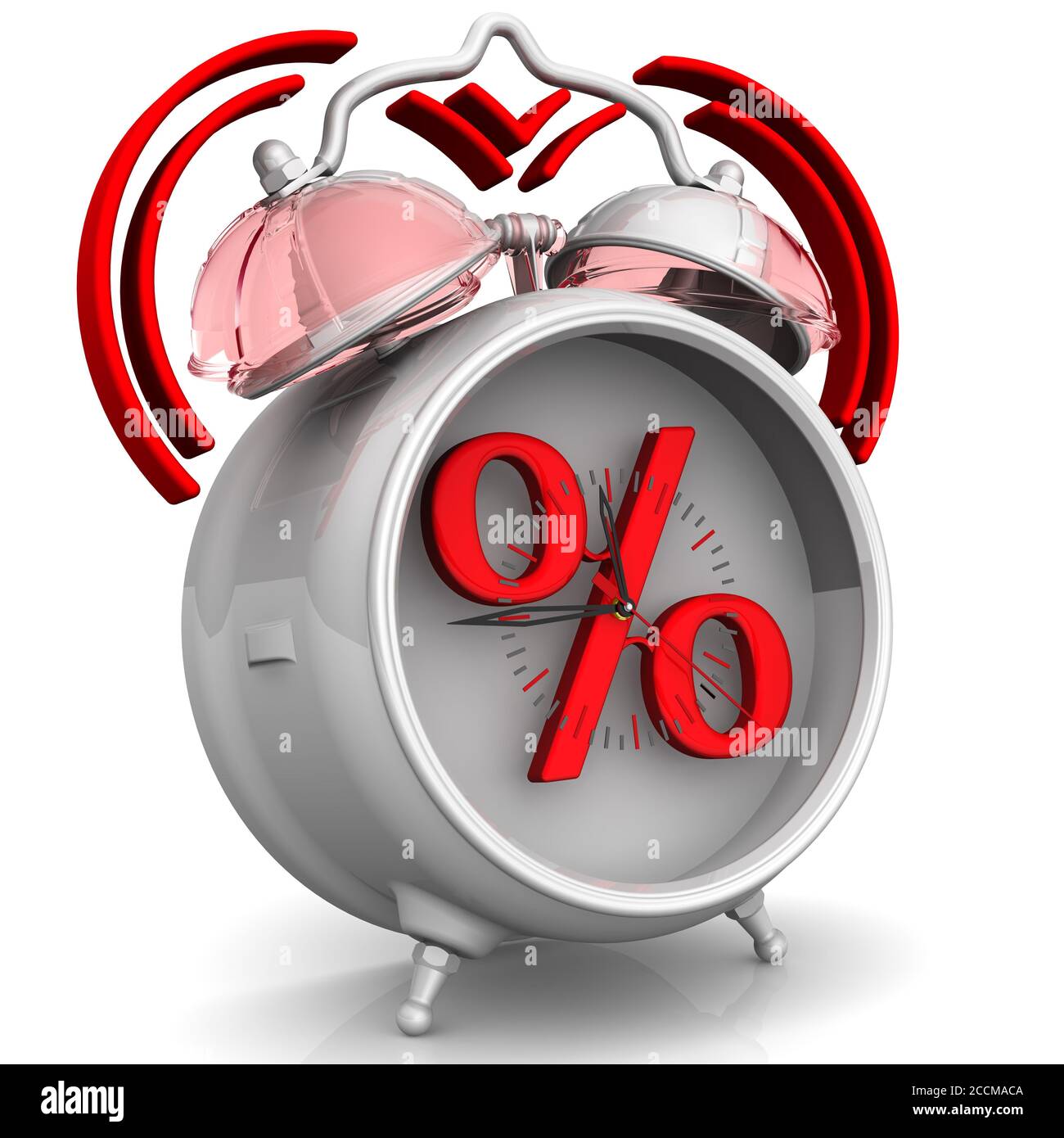 Alarm clock percentage symbol hi-res stock photography and images - Alamy