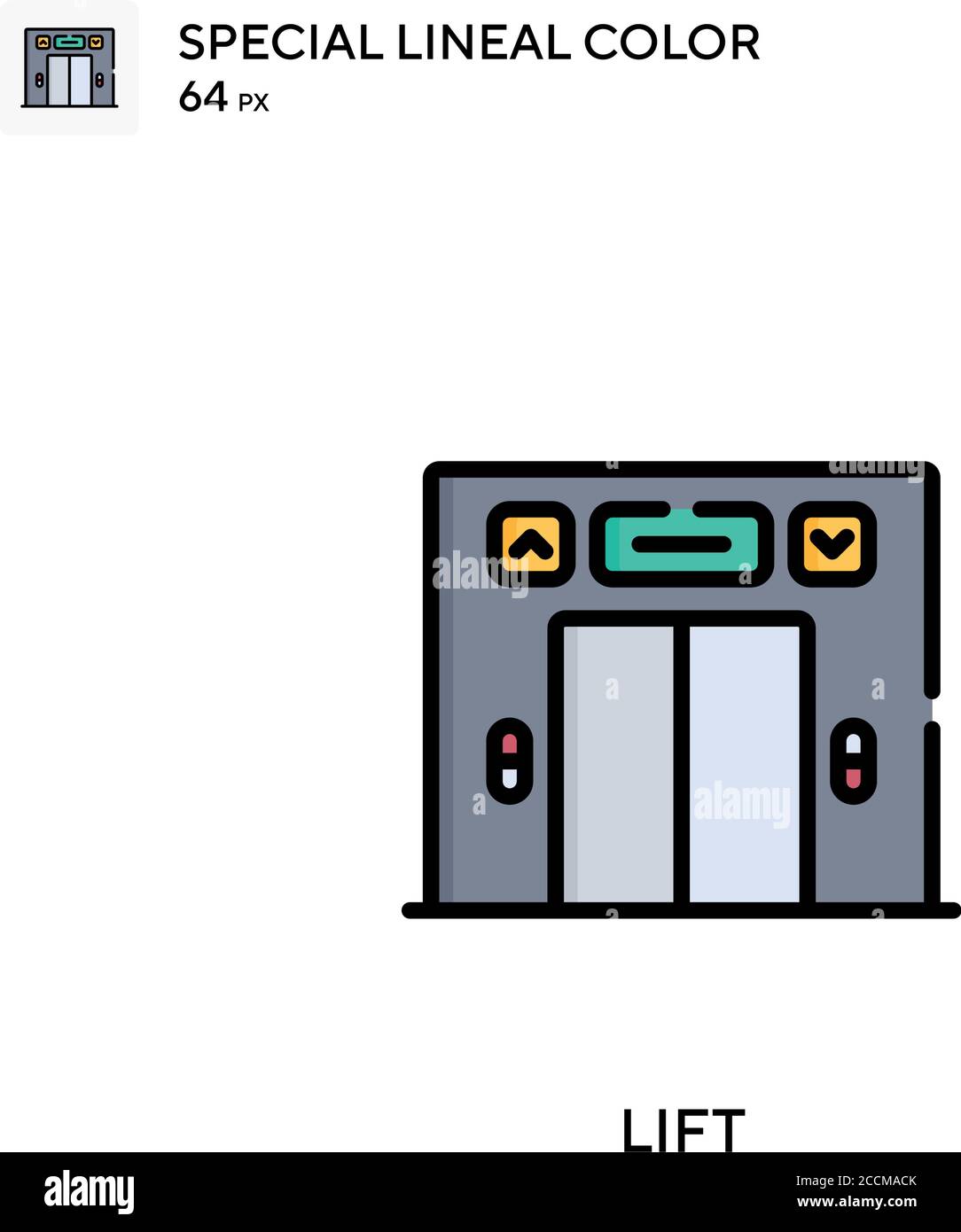 Lift Special lineal color icon. Illustration symbol design template for ...