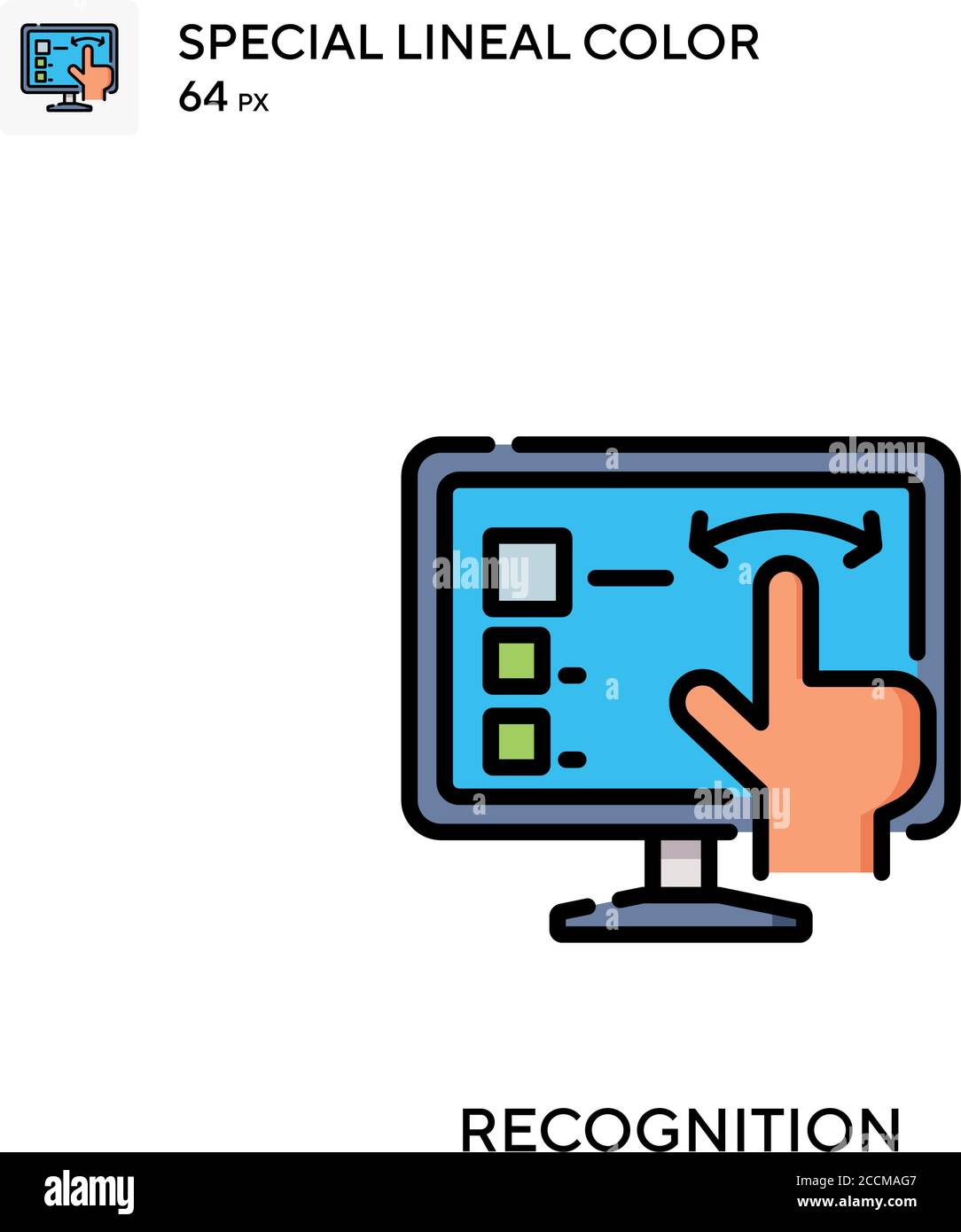 Recognition Special lineal color icon. Illustration symbol design ...