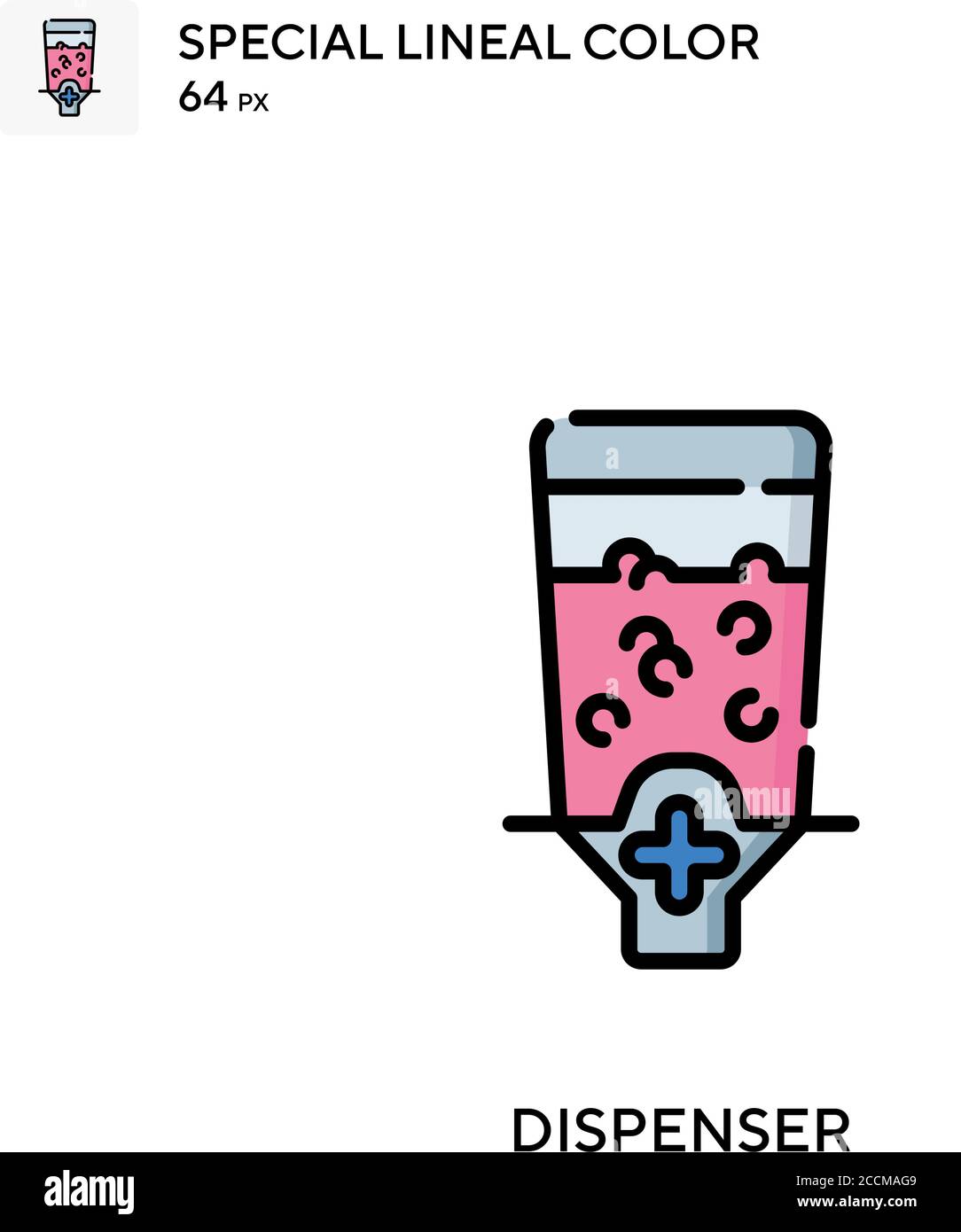 Dispenser Special lineal color icon. Illustration symbol design ...