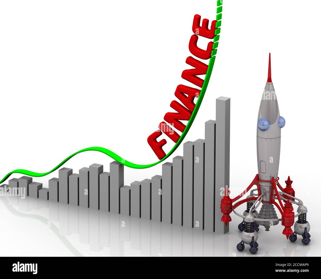 The graph of finance growth. Graph of rapid growth with word FINANCE ...