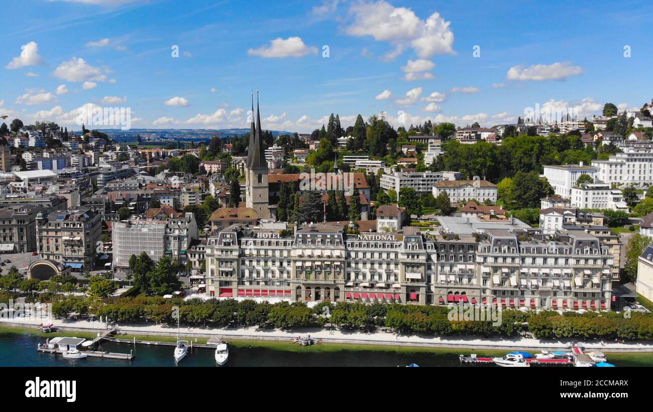 The lakefront of Lake Lucerne in Switzerland Stock Photo - Alamy