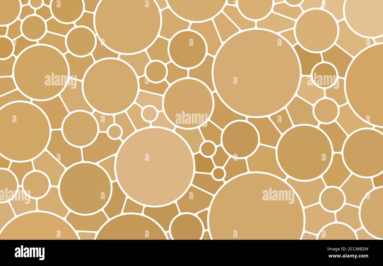 abstract vector stained-glass mosaic background - beige circles Stock ...