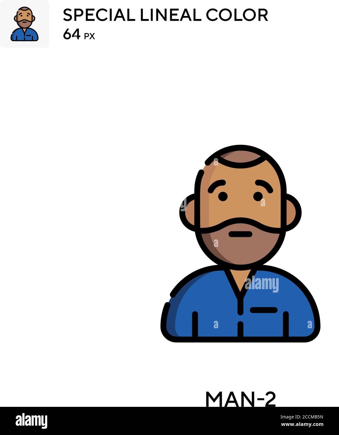 Man-2 Special lineal color icon. Illustration symbol design template ...