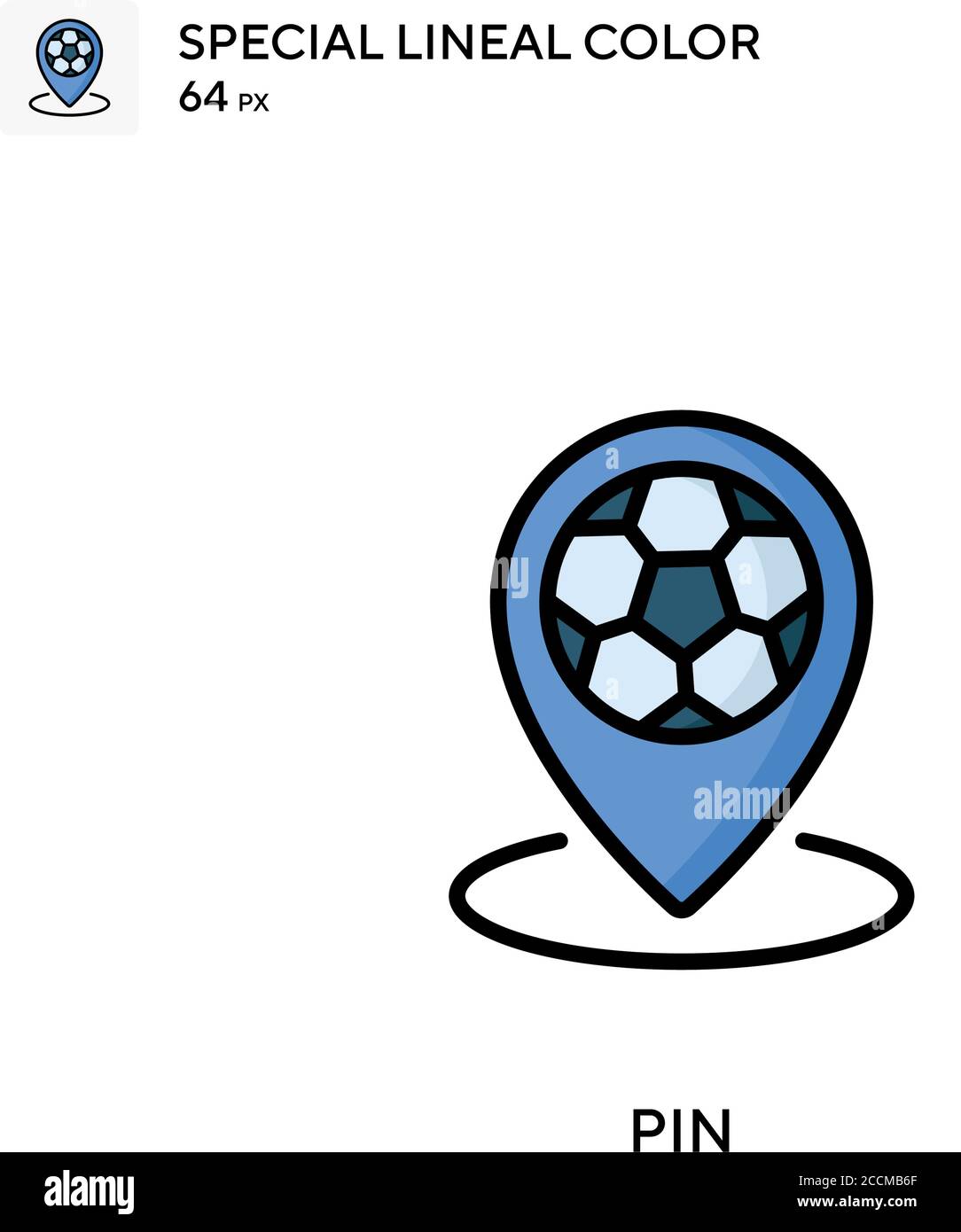 Pin Special lineal color icon. Illustration symbol design template for ...