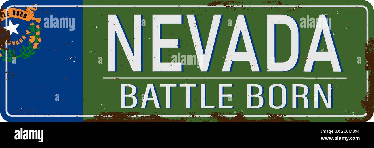 Henderson, Nevada, road sign green vector illustration, USA city Stock ...