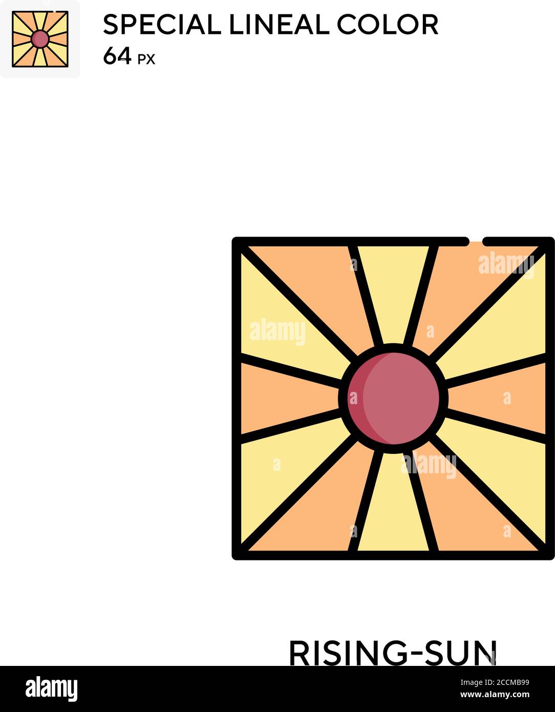 Rising-sun Special lineal color icon. Illustration symbol design ...