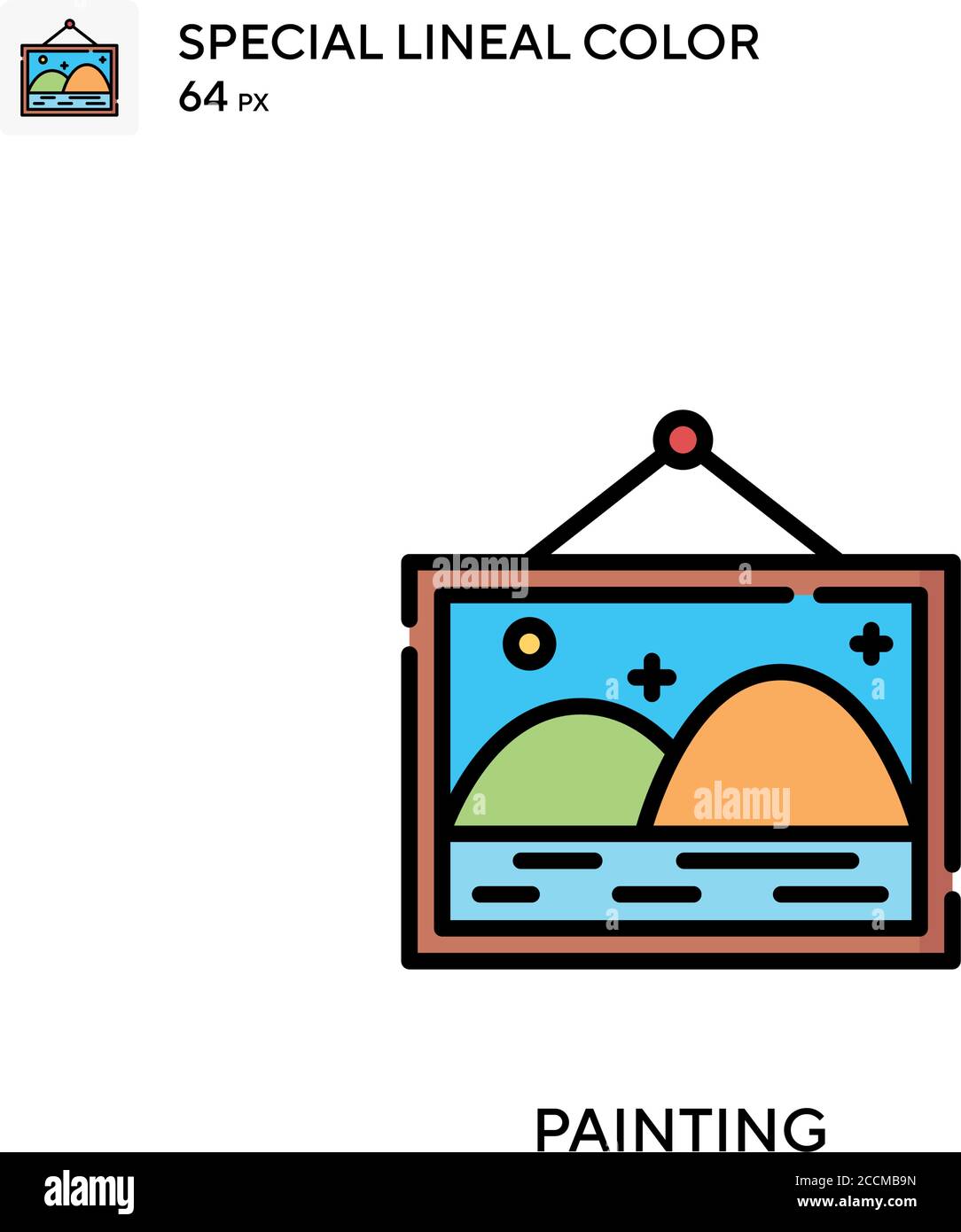 Painting Special lineal color icon. Illustration symbol design template ...