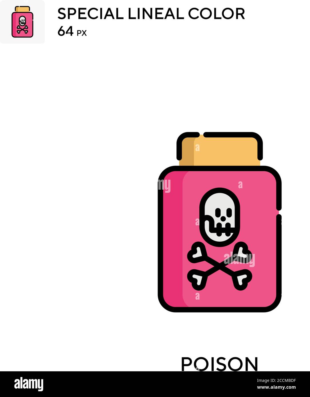 Poison Special lineal color icon. Illustration symbol design template ...