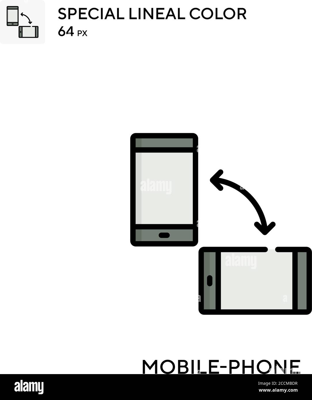 Mobile-phone Special lineal color icon. Illustration symbol design ...
