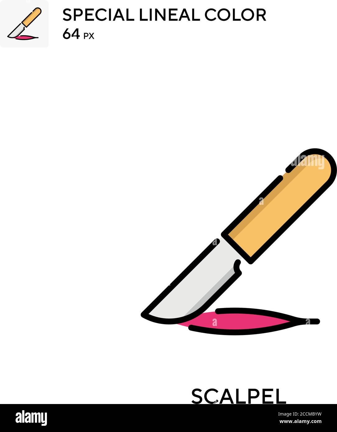 Scalpel Special lineal color icon. Illustration symbol design template ...