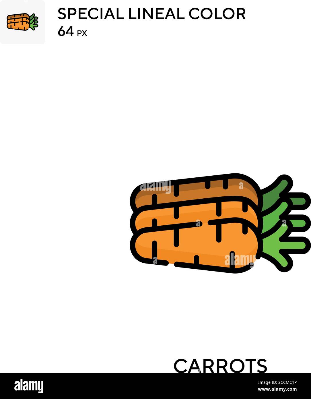 Carrots Special lineal color icon. Illustration symbol design template ...