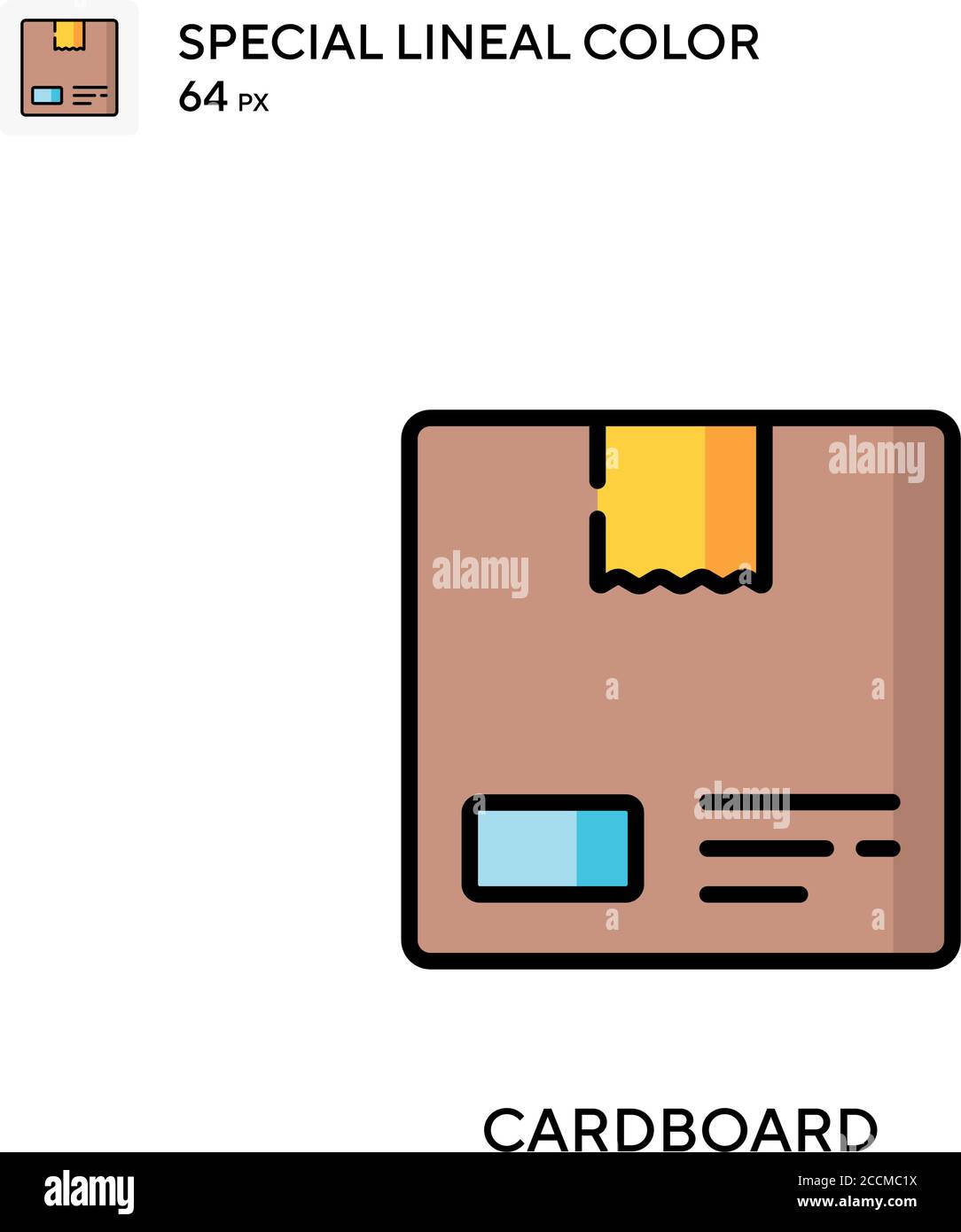 Cardboard Special lineal color icon. Illustration symbol design ...