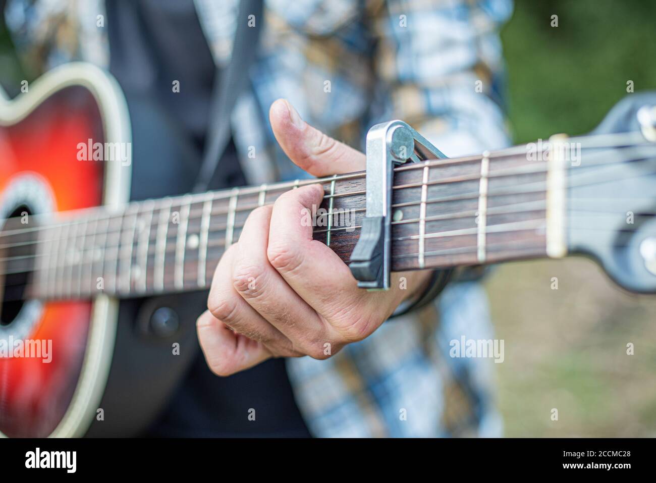 Acoustic Guitar Playing Stock Photo - Alamy
