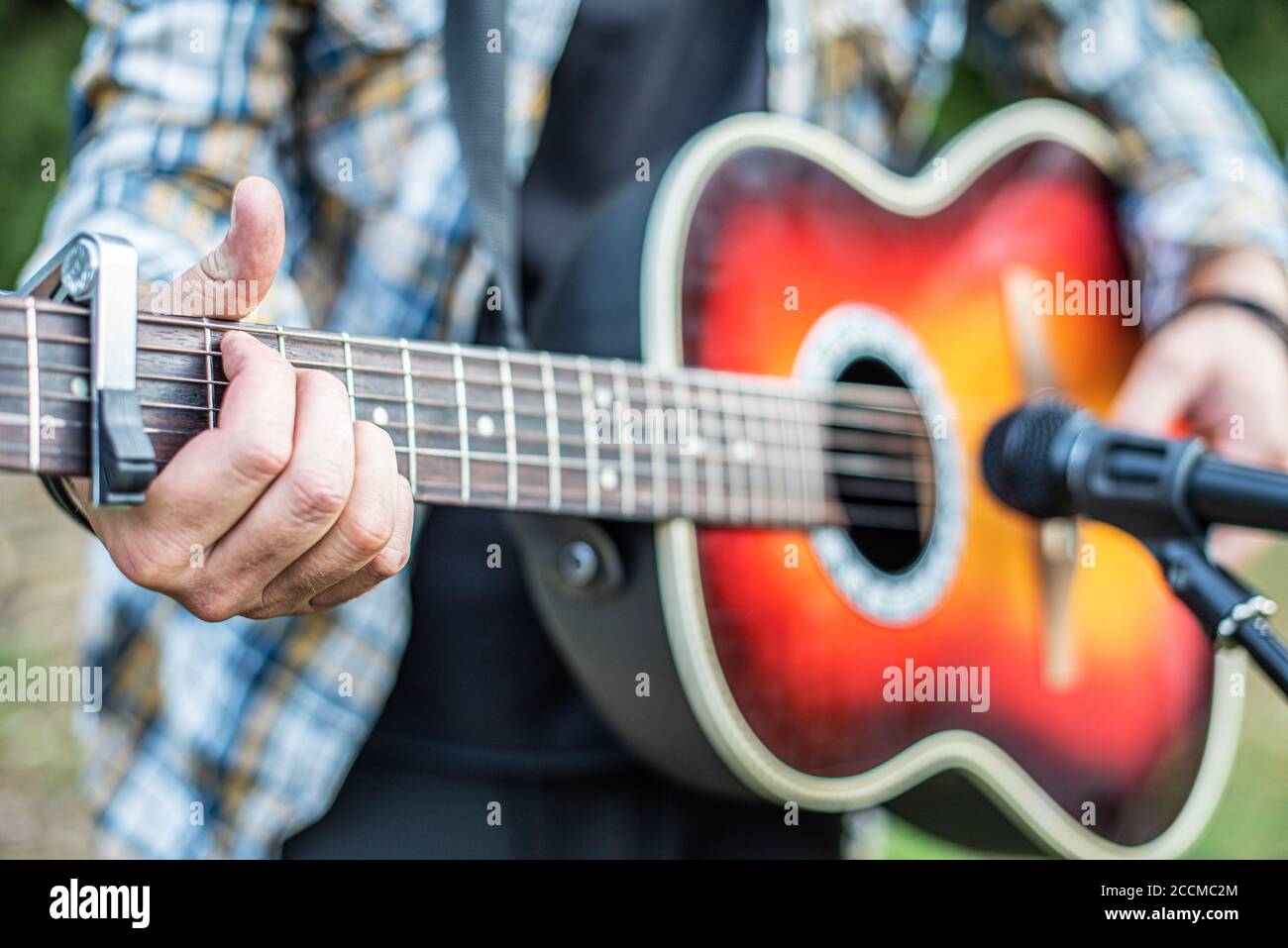 Acoustic Guitar Playing Stock Photo - Alamy