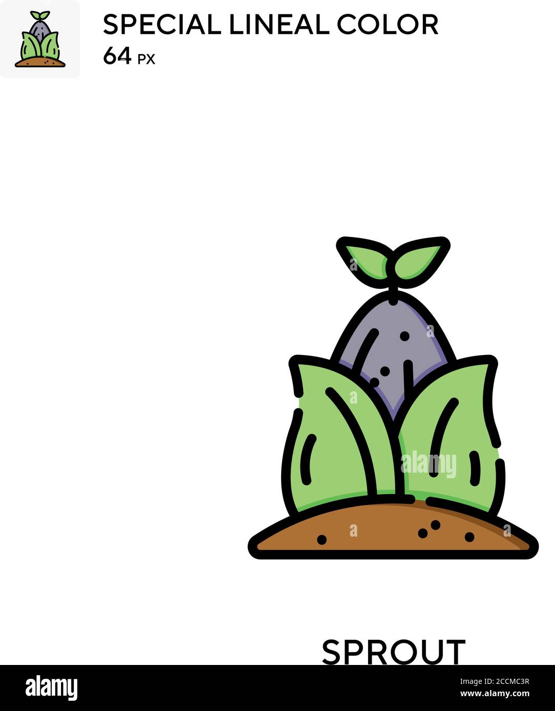 Sprout Special lineal color icon. Illustration symbol design template ...