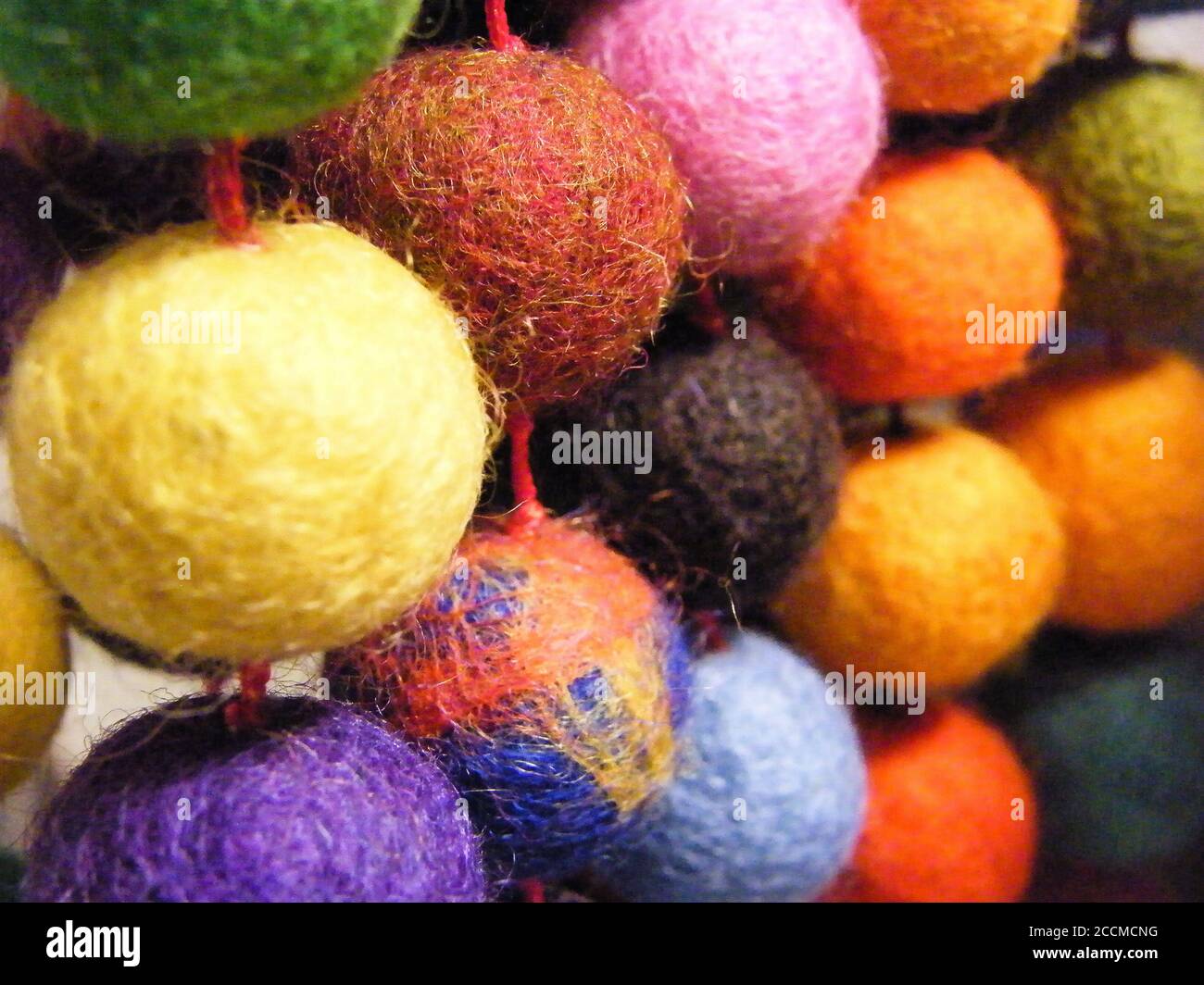 handcrafted wool balls Stock Photo - Alamy