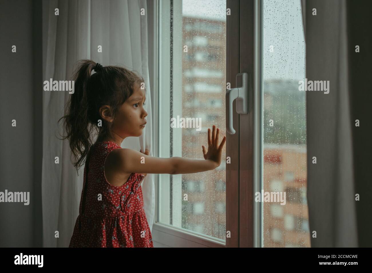 Children window raindrops hi-res stock photography and images - Alamy
