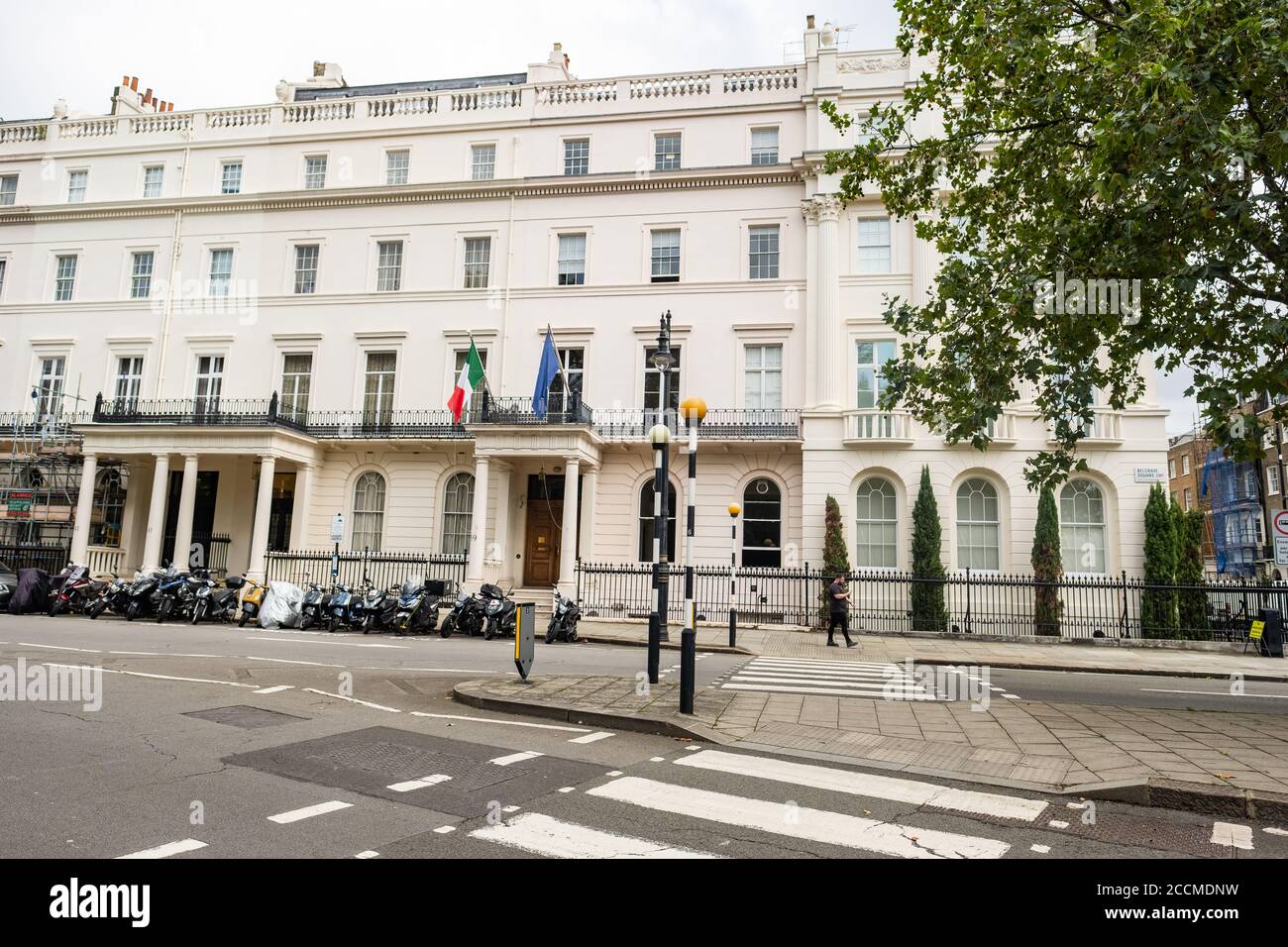 Italian Embassy, Belgrave Square London Stock Photo - Alamy