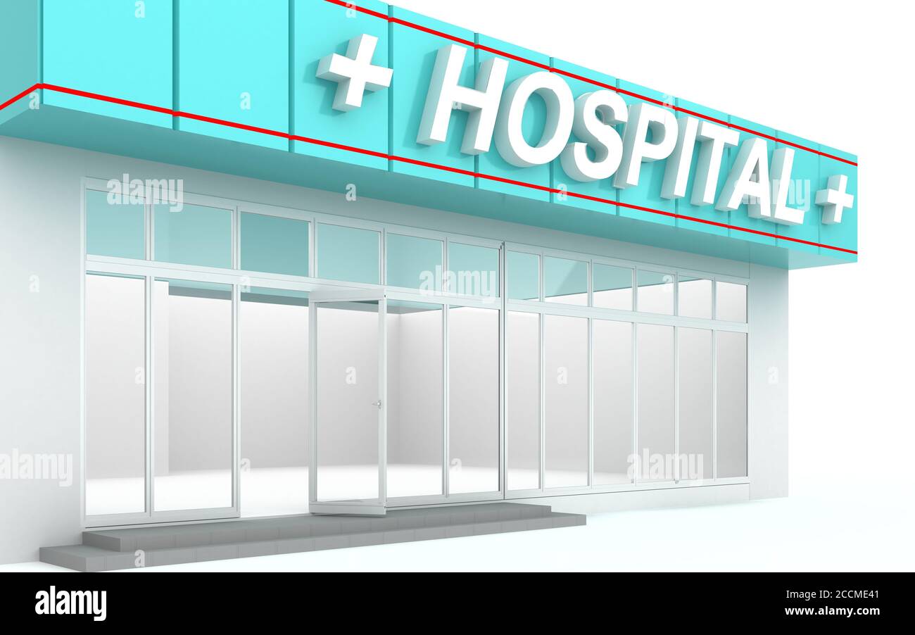 3D illustration of a hospital Stock Photo - Alamy