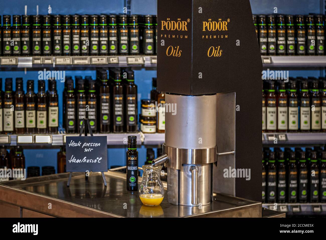 Pödör (Podor) Vegetable Oil freshly pressed in Dusseldorf, Germany ...