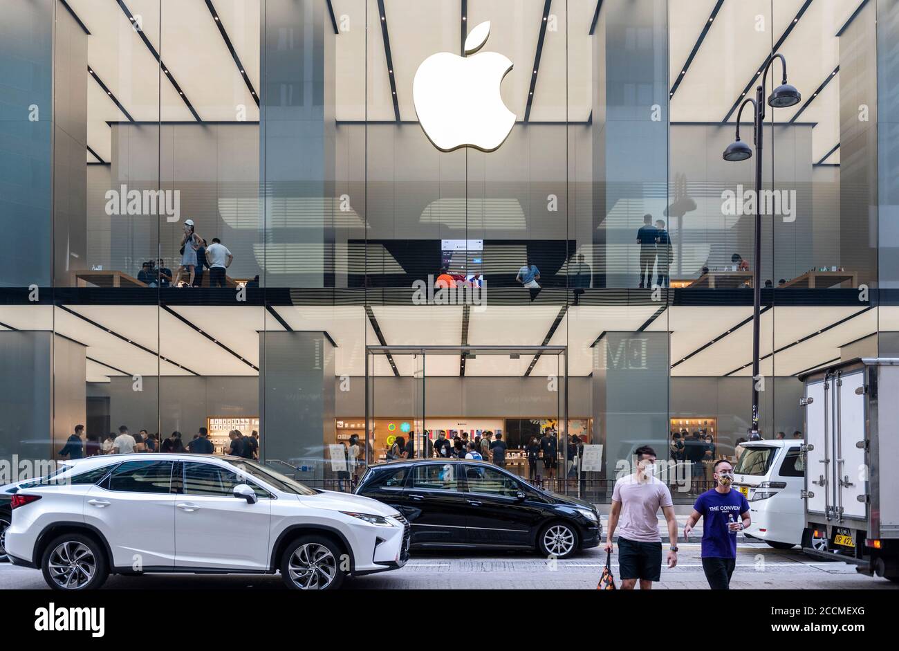 American multinational technology company Apple store seen in Hong Kong ...