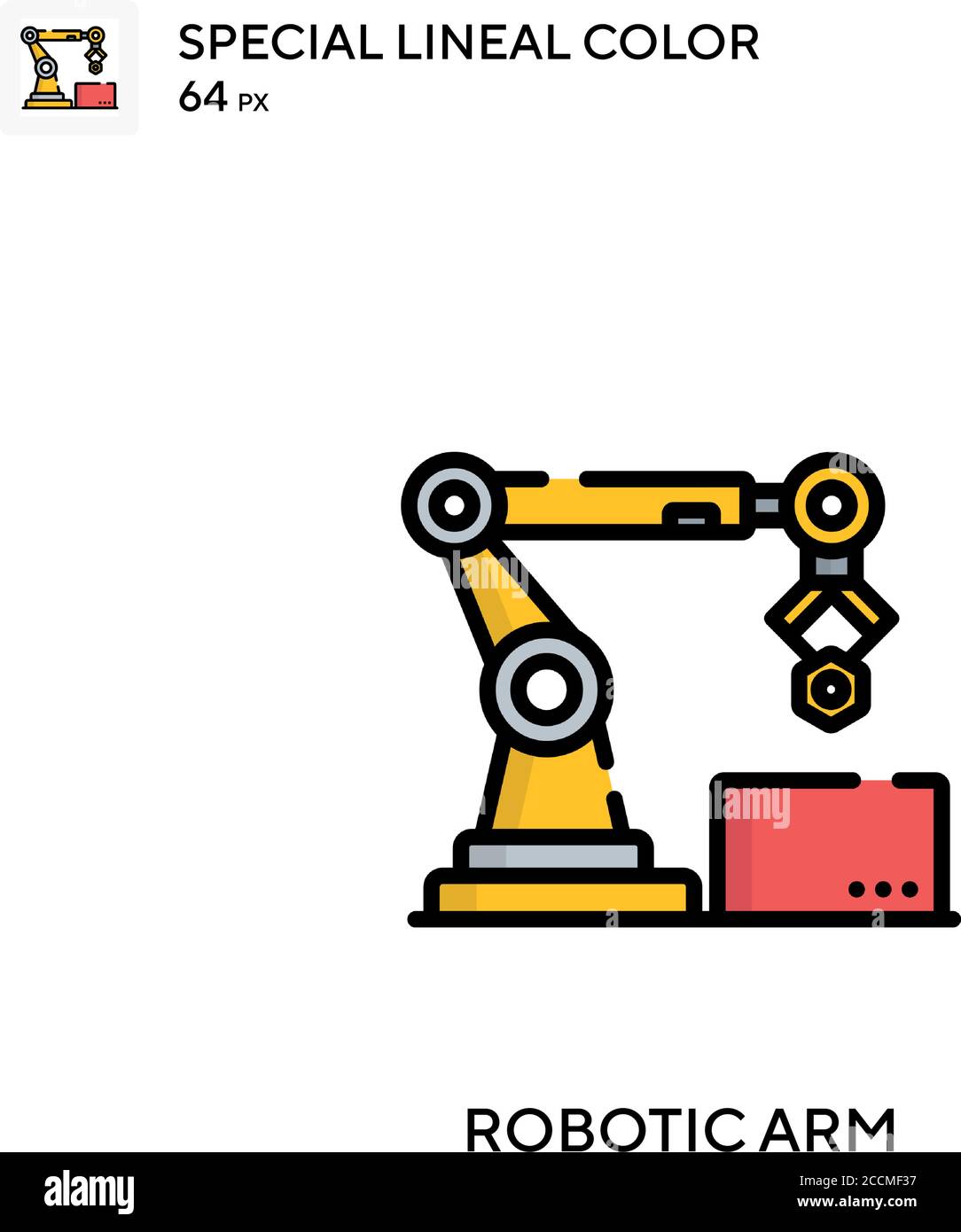 Robotic arm Special lineal color icon. Illustration symbol design ...