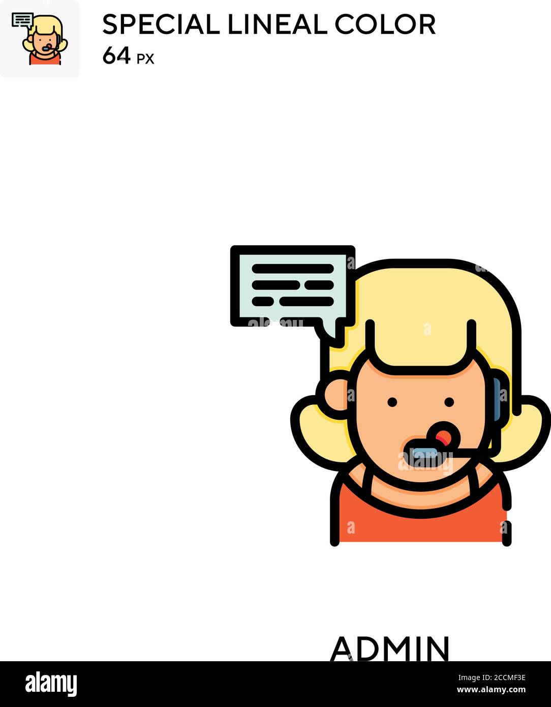 Admin Special lineal color icon. Illustration symbol design template ...